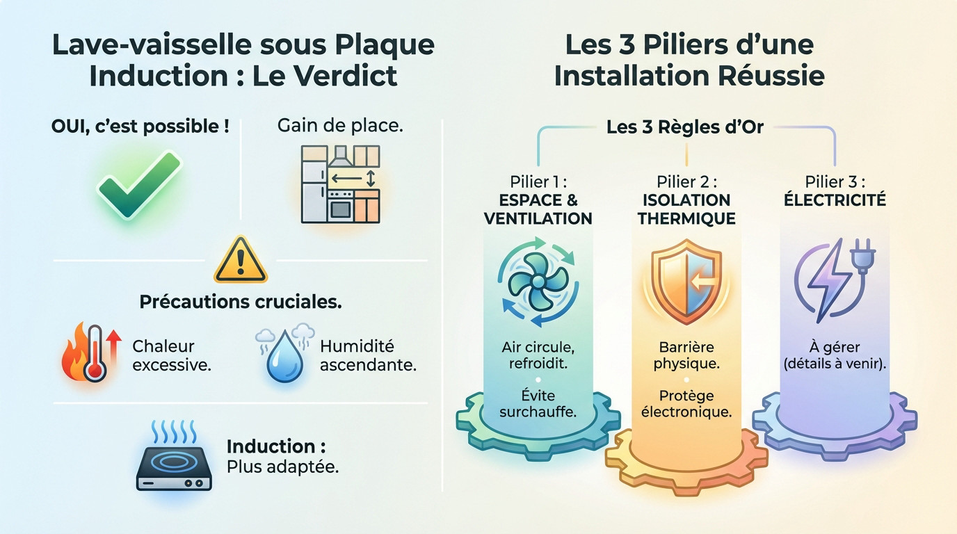 Peut-on installer un lave-vaisselle sous une plaque à induction ...